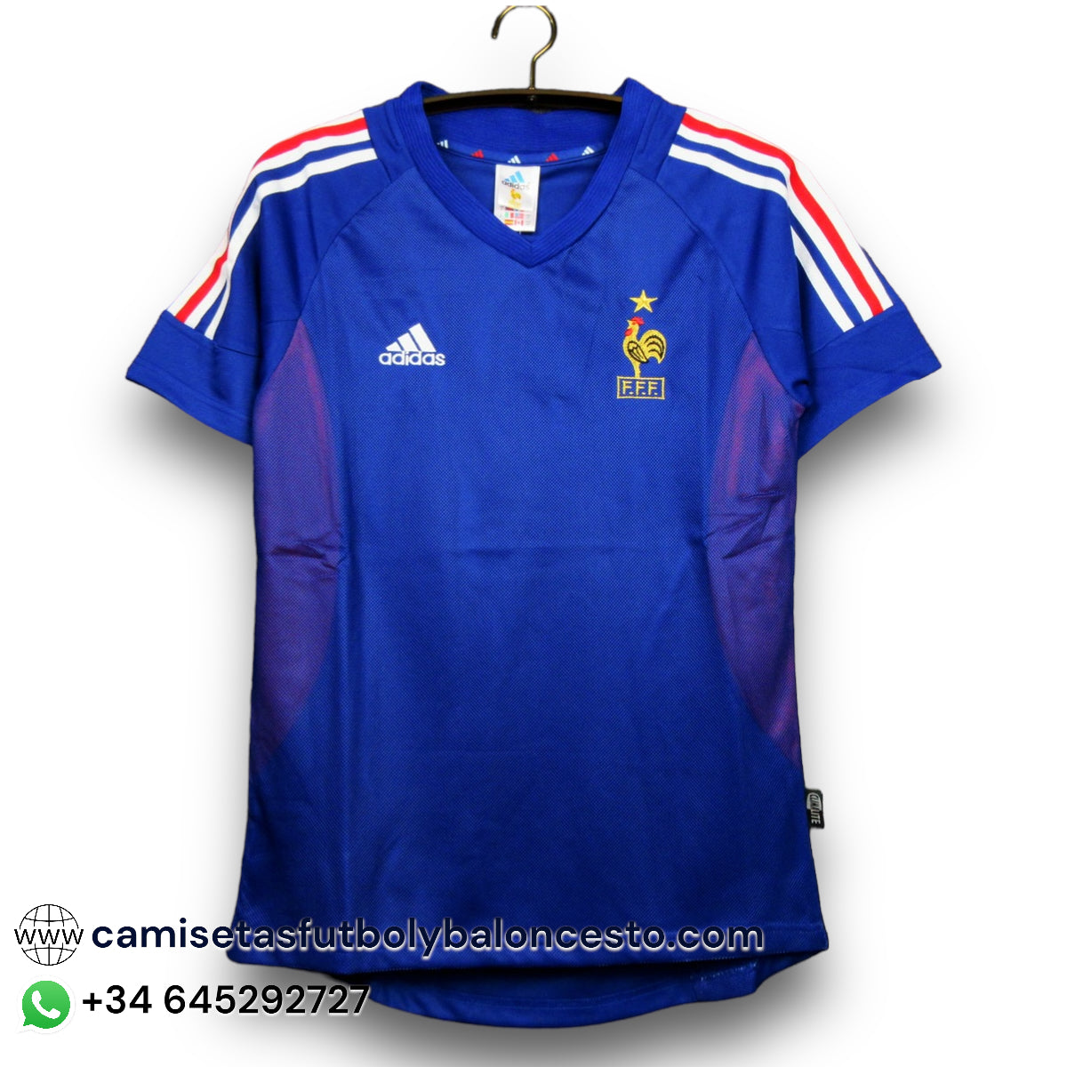 Camiseta Francia 2002 Local – camisetasfutbolbaloncesto