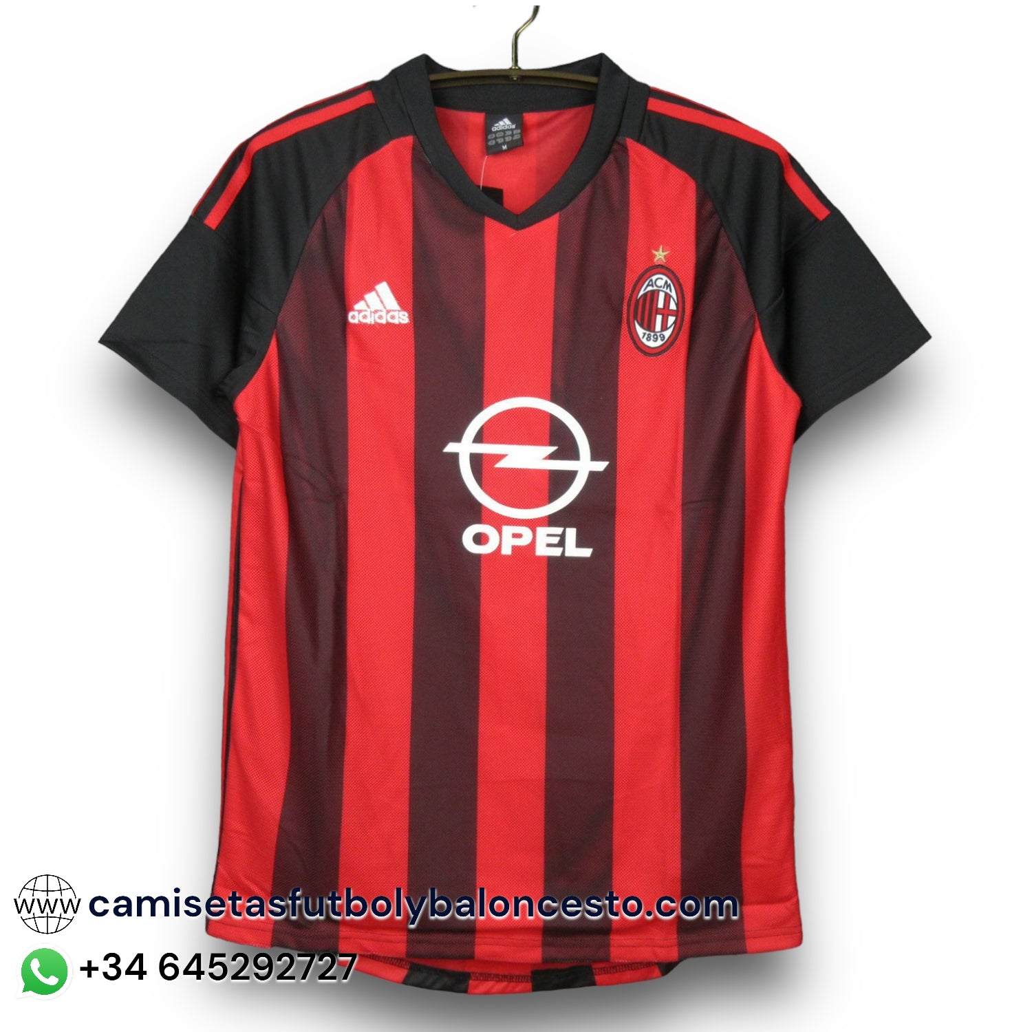 Camiseta AC Milan 2002-2003 Local – camisetasfutbolbaloncesto