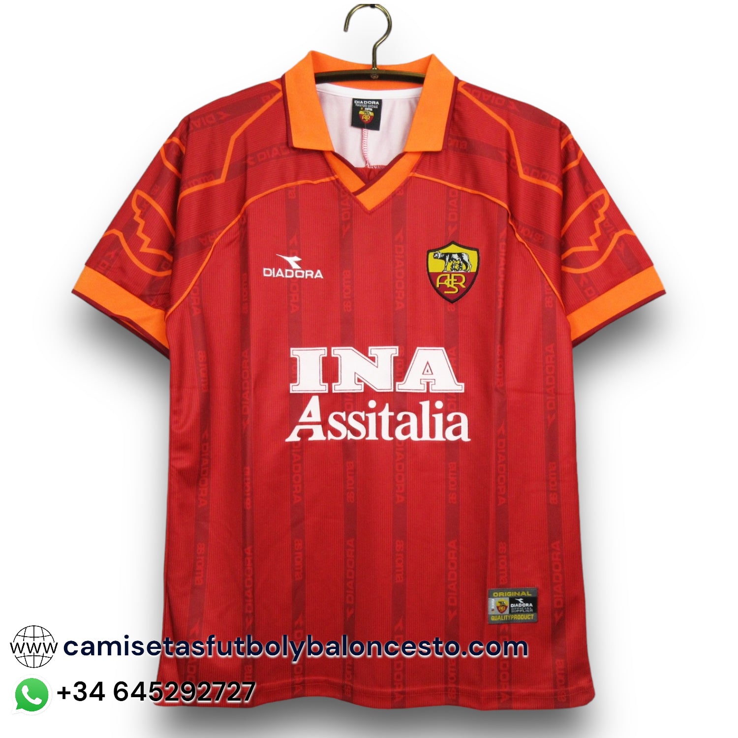 Camiseta AS Roma 1999-2000 Local – camisetasfutbolbaloncesto
