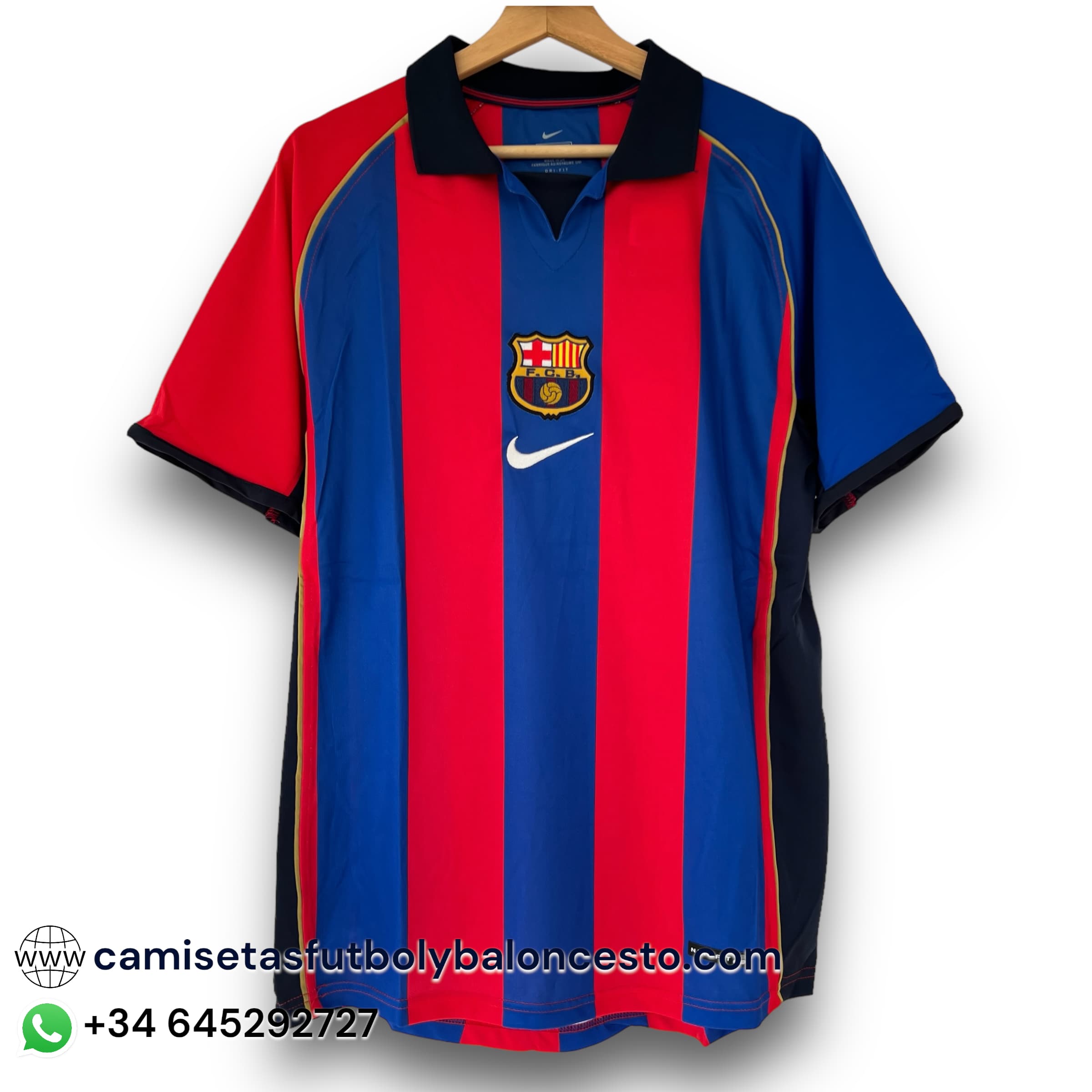 Camiseta Barcelona 2001-2002 Local – camisetasfutbolbaloncesto