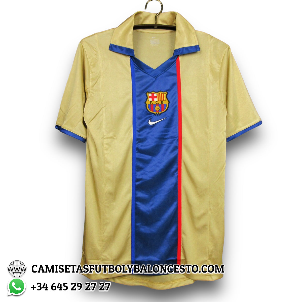 Camiseta Barcelona 2001-2002 Visitante – camisetasfutbolbaloncesto